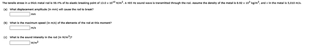 The tensile stress in a thick metal rod is 98.4% of its elastic ...