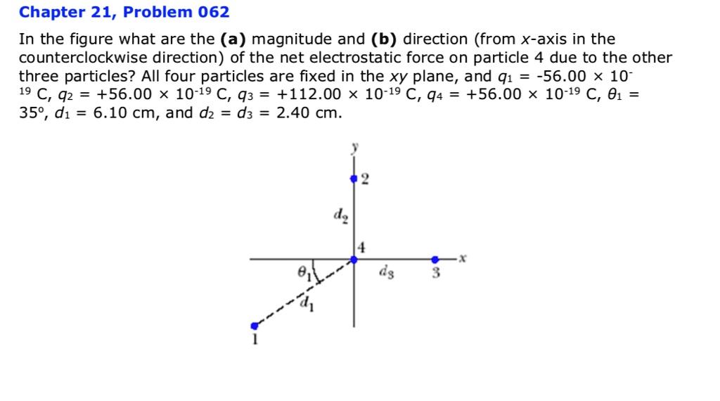 SOLVED: Chapter 21, Problem 062 In the figure what are the (a) magnitude and (b) direction (from ...