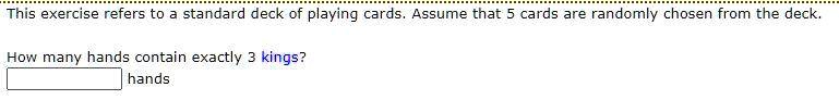 This exercise refers to a standard deck of playing cards. Assume that 5 ...