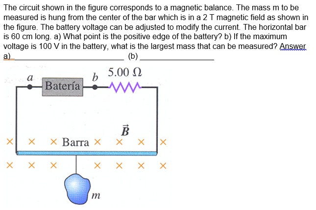 SOLVED:The circuit shown in the figure corresponds to magnetic balance ...