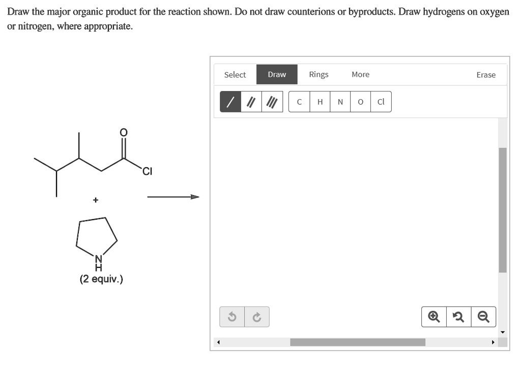 draw the major organic product for the reaction shown do not draw ...