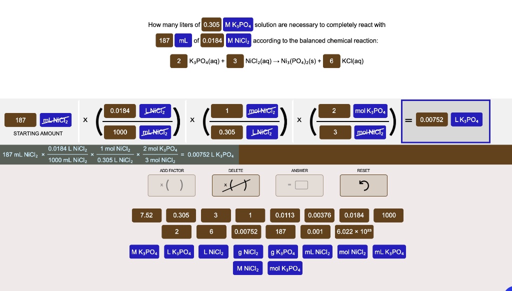 SOLVED: How many liters of 0.305 M K2PO4 solution are necessary to ...