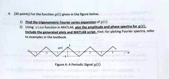 SOLVED: [30 points] 4. [30 points] For the function g(t) given in the ...
