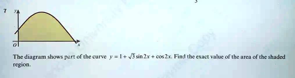 the diagram shows part of the curve y sin2x coszx find the exact value of the area of the shaded ...