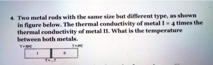 SOLVED: Two metal rods with the same size but different type; as shown ...