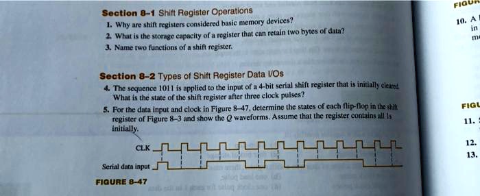 SOLVED: Section 8-1 Shift Register Operations Figure 10.A in m 3. Name two functions of a shift ...