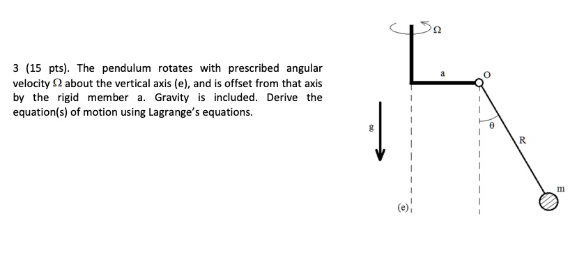 3 15 pts the pendulum rotates with prescribed angular velocity f2 about ...
