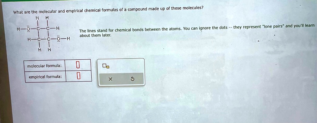 SOLVED: What are the molecular and empirical chemical formulas of a ...