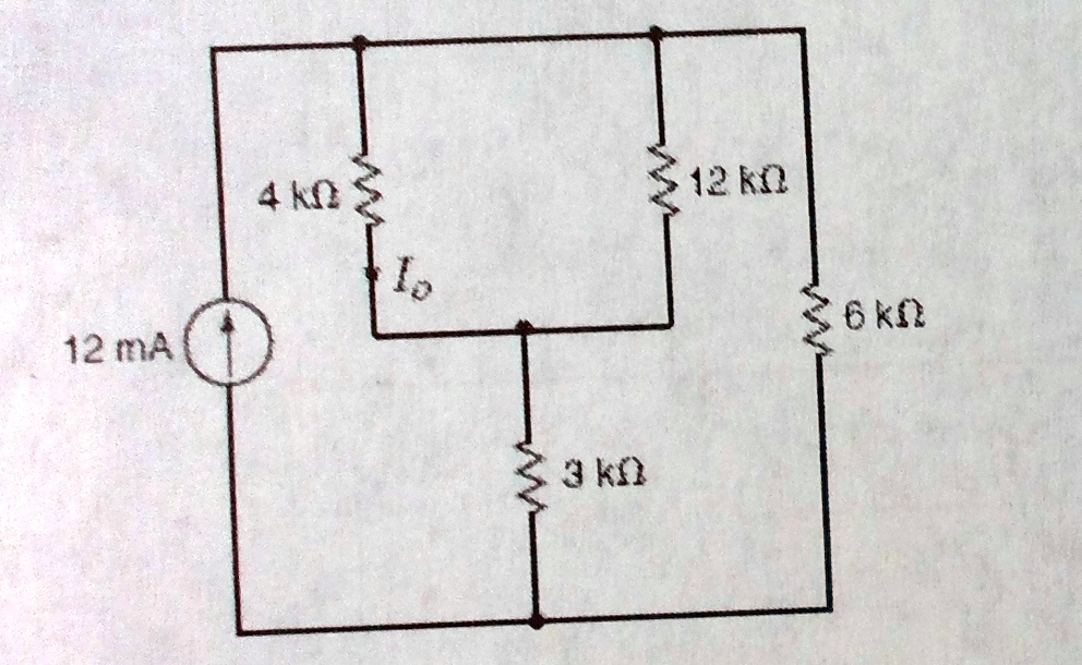 SOLVED: For the circuit shown in Fig. P1.5, using Ohm's and Kirchhoff's Laws find the current Io.