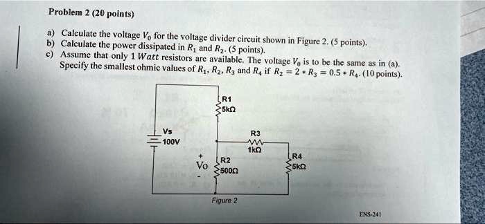 Problem 2 (20 points) a) Calculate the voltage Vo for the voltage ...