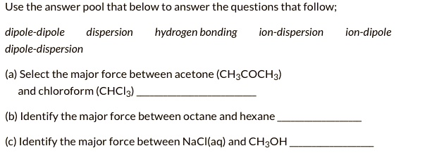 SOLVED: Use the answer pool below to answer the questions that follow ...