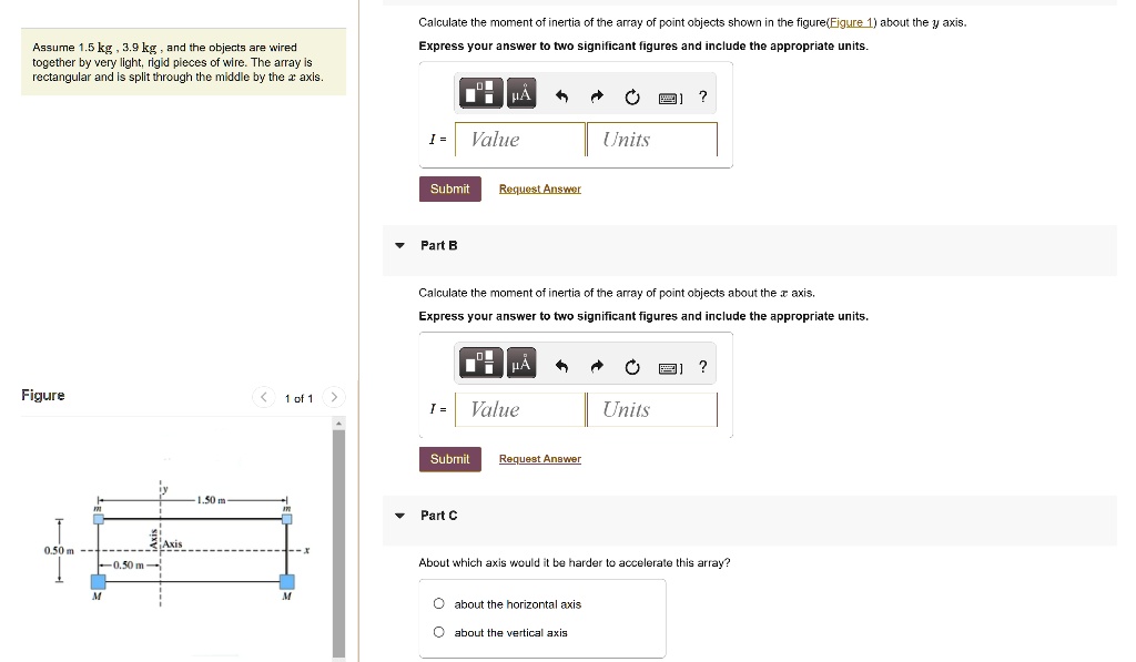 Assume 1.5 kg, 3.9 kg, and the objects are wired together by very light, rigid pieces of wire ...