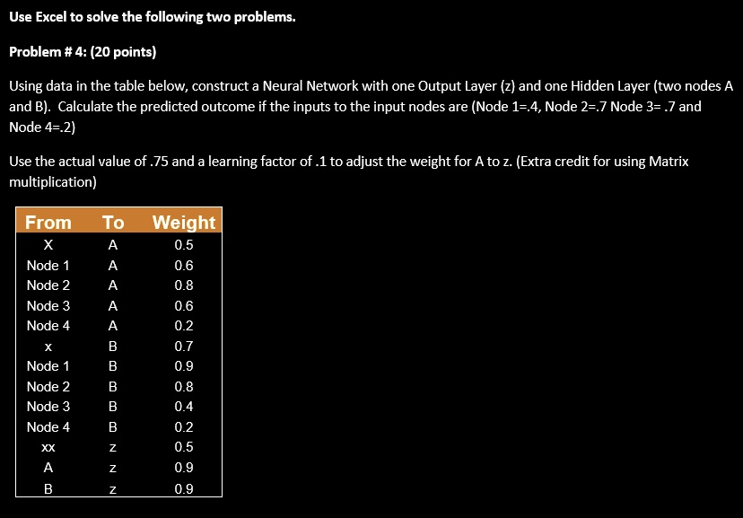 Solved Please Add Excel File Use Excel To Solve The Following Two 5177