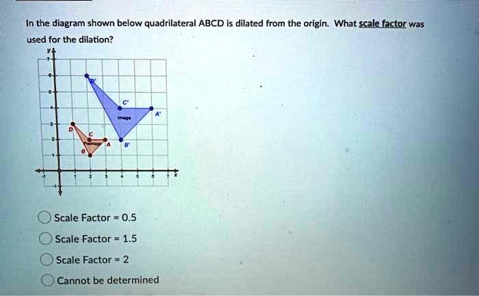 in the diagram shown below quadrilateral abcd is dilated from the origin what scale factor was ...