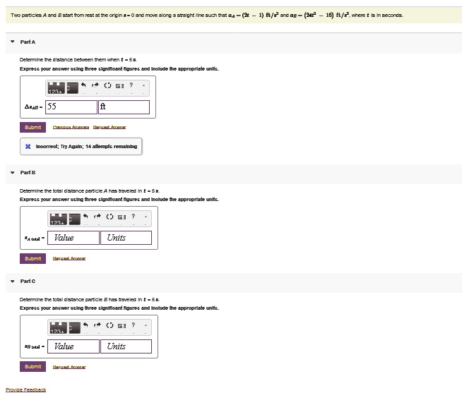 Two particles A and B start from rest at the origin O and move along a straight line such that ...