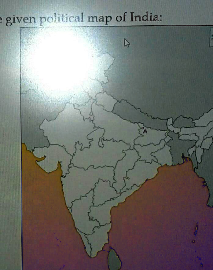 SOLVED: Identify the place marked as A on the given political map of ...