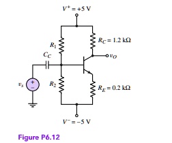 SOLVED: The parameters of the transistor in the circuit in Figure P6.12 ...