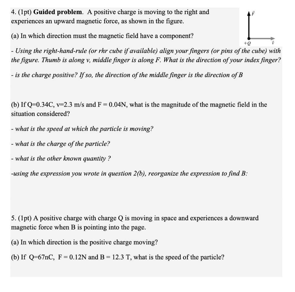 4 lpt guided problem positive charge is moving to the right and ...