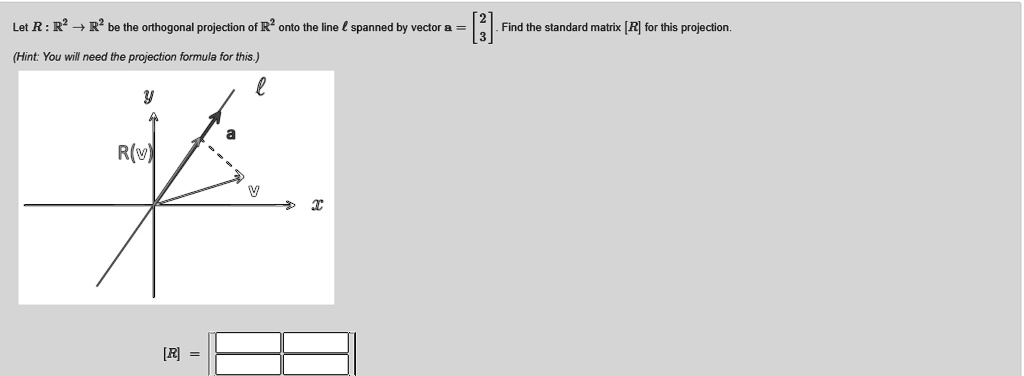 let r r r be the orthogonal projection of r onto the line spanned by ...