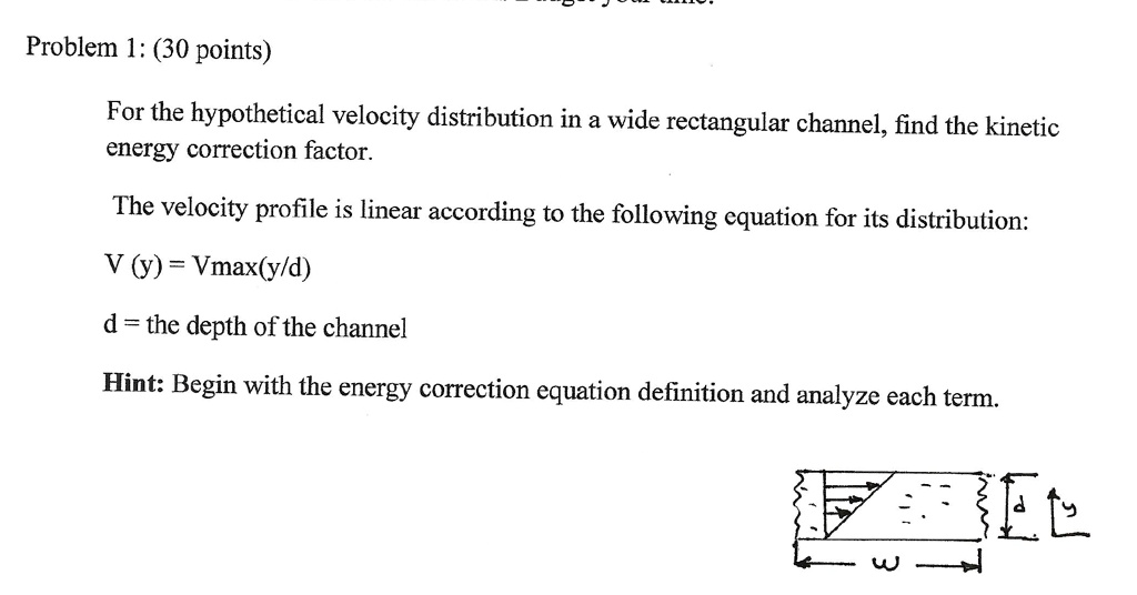 SOLVED: Problem 1: (30 points) For the hypothetical velocity ...