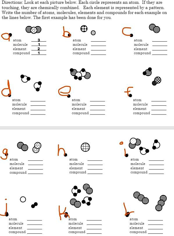 Directions: Look at each picture below. Each circle represents an atom ... Directions: Look at each picture below. Each circle represents an atom ...