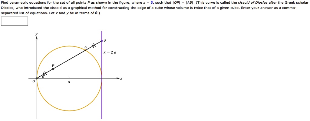 find parametric equations for the set of all points shown the figure ...