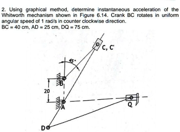 2. Using graphical method, determine instantaneous acceleration of the ...