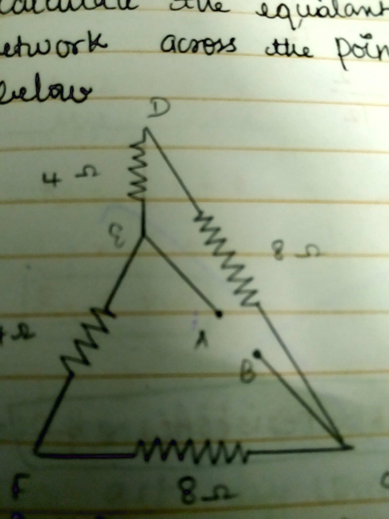 SOLVED: Calculate the equivalent resistance of the network across the ...