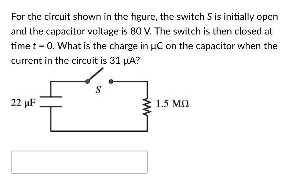 for the circuit shown in the figure the switch s is initially open and the capacitor voltage is ...