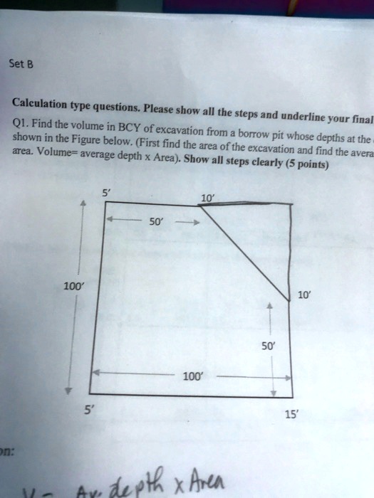 Set B Calculation type questions. Please show all the steps and ...