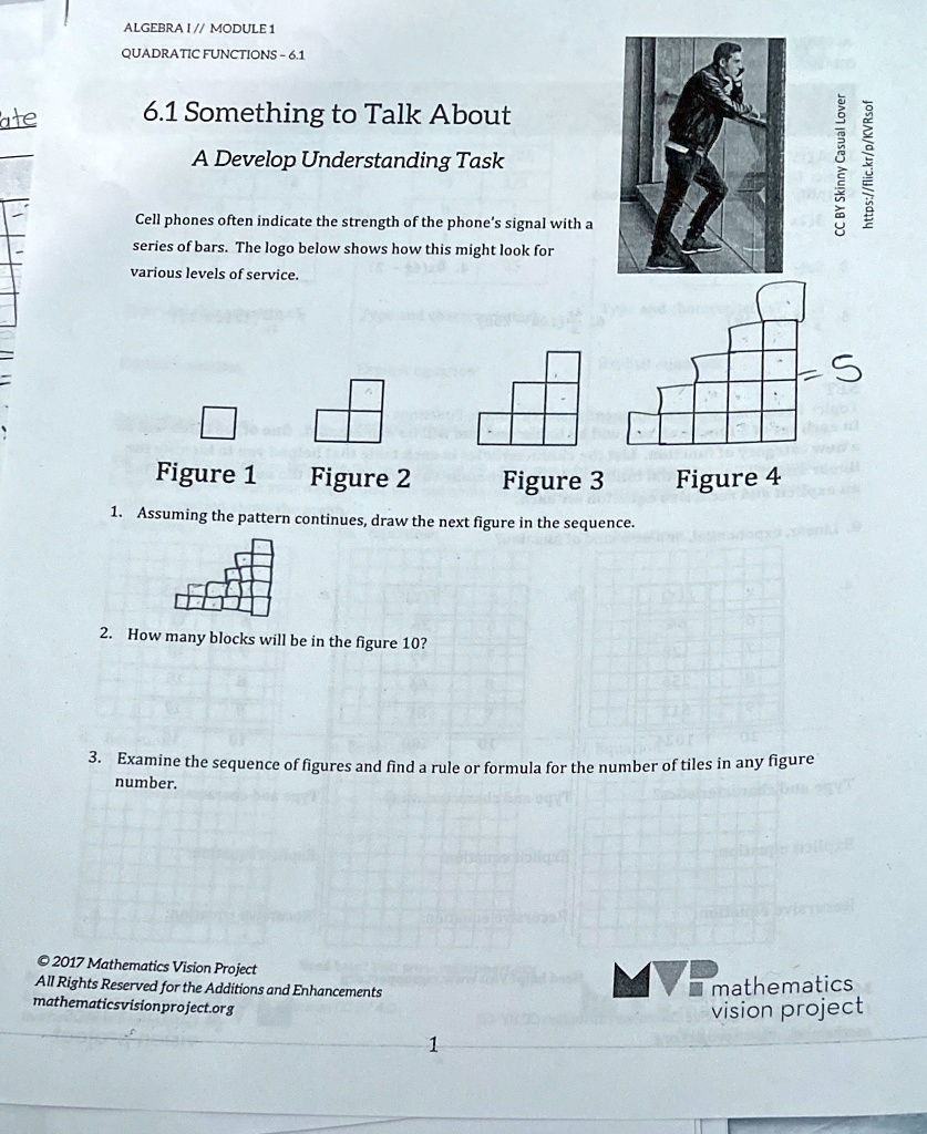 ALGEBRA 1// MODULE 1 QUADRATIC FUNCTIONS-6.1 6.1 Something to Talk ...
