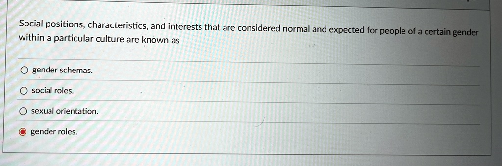 social positions characteristics and interests that are considered ...