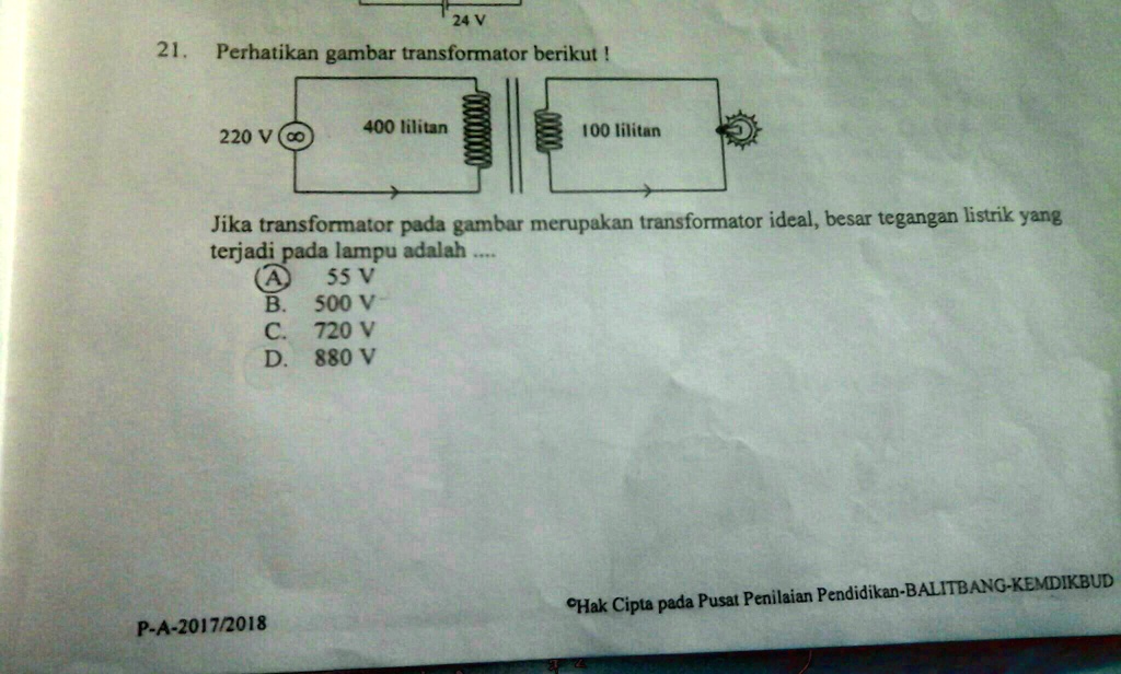 SOLVED: jika transformator pada gambar merupakan transformator ideal ...