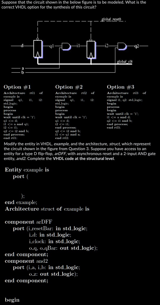 SOLVED: Suppose that the circuit shown in the figure below is to be modeled. What is the correct ...