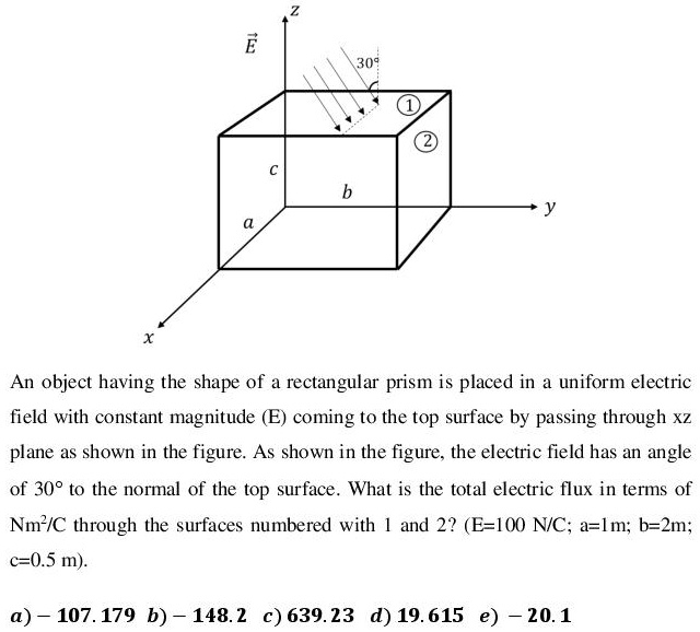 SOLVED: 309 An object having the shape of a rectangular prism is placed ...