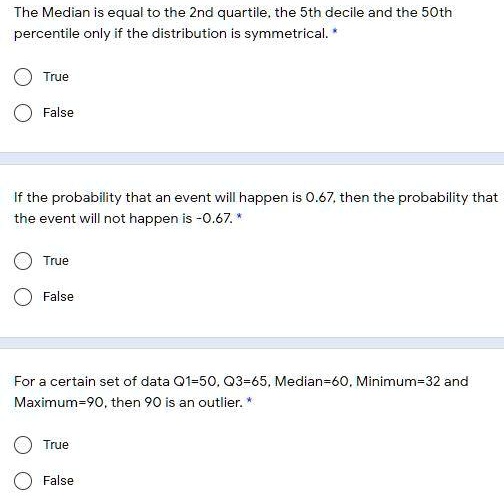 SOLVED: The Median is equal to the 2nd quartile; the 5th decile and the ...