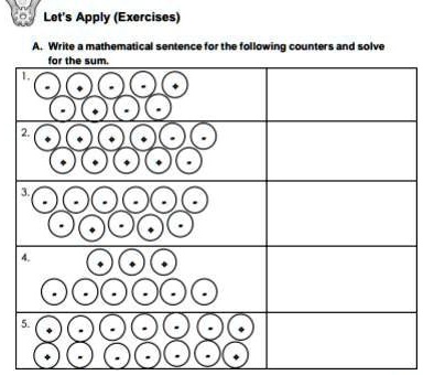 Let's Apply (Exercises) A. Write a mathematical sentence for the ...