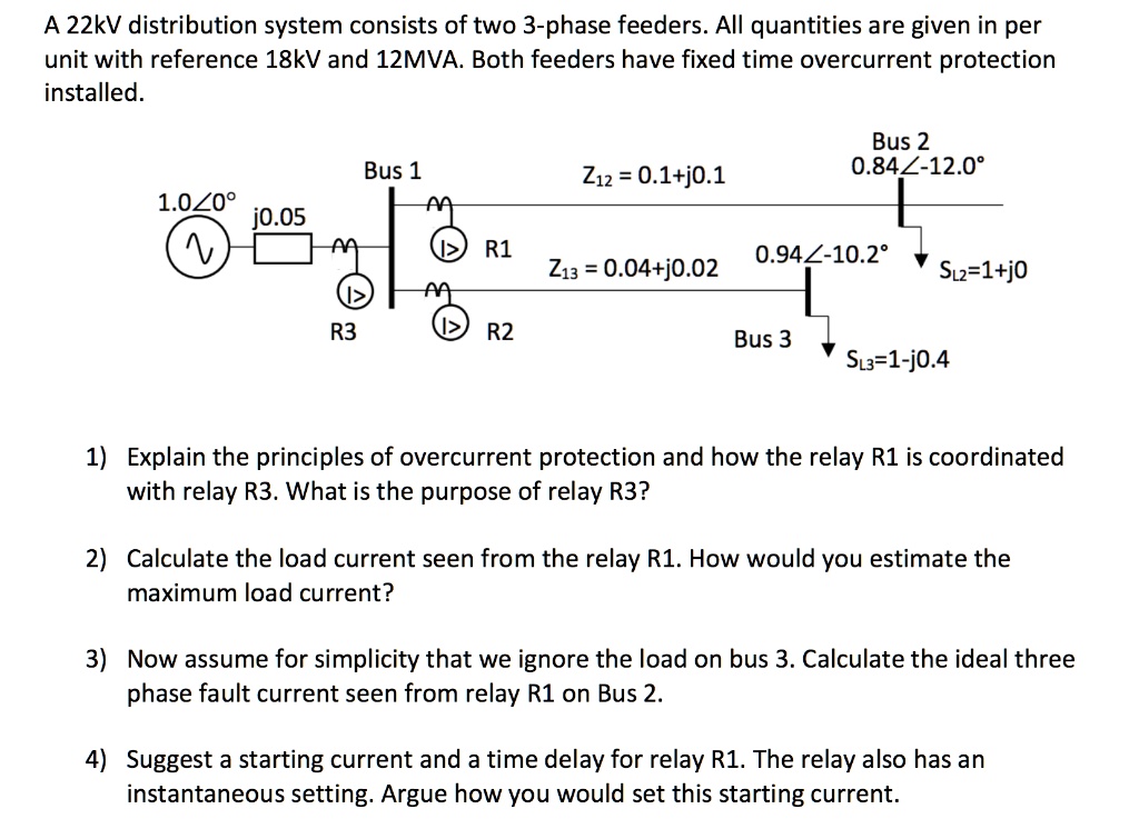 SOLVED: A 22 kV distribution system consists of two 3-phase feeders ...