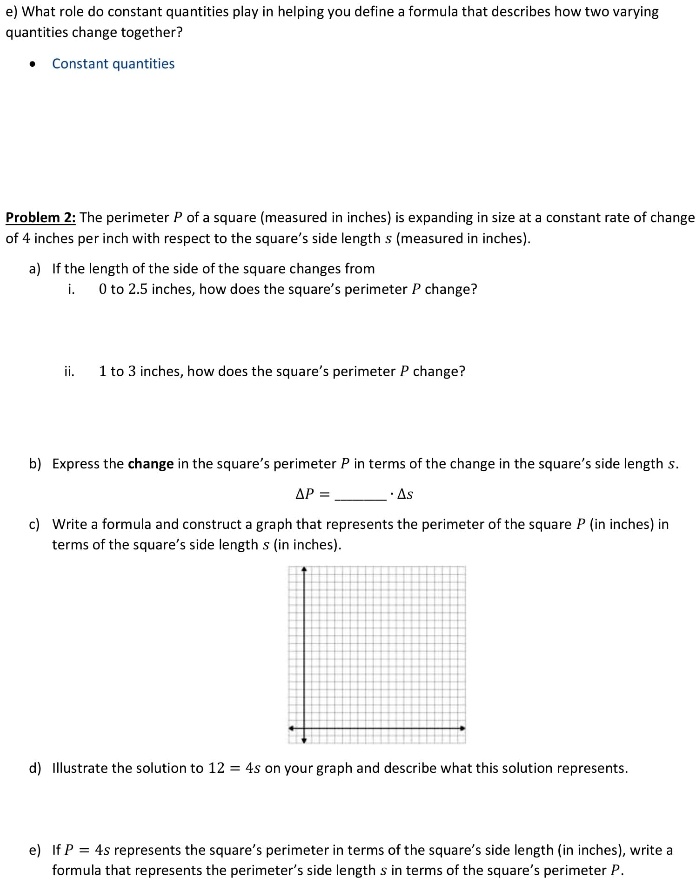 e what role do constant quantities play in helping you define formula ...