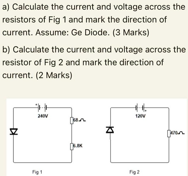 SOLVED: a) Calculate the current and voltage across the resistors of ...