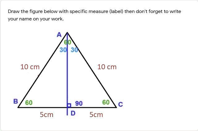 "Draw the figure below with specific measure (label) Draw the figure ...
