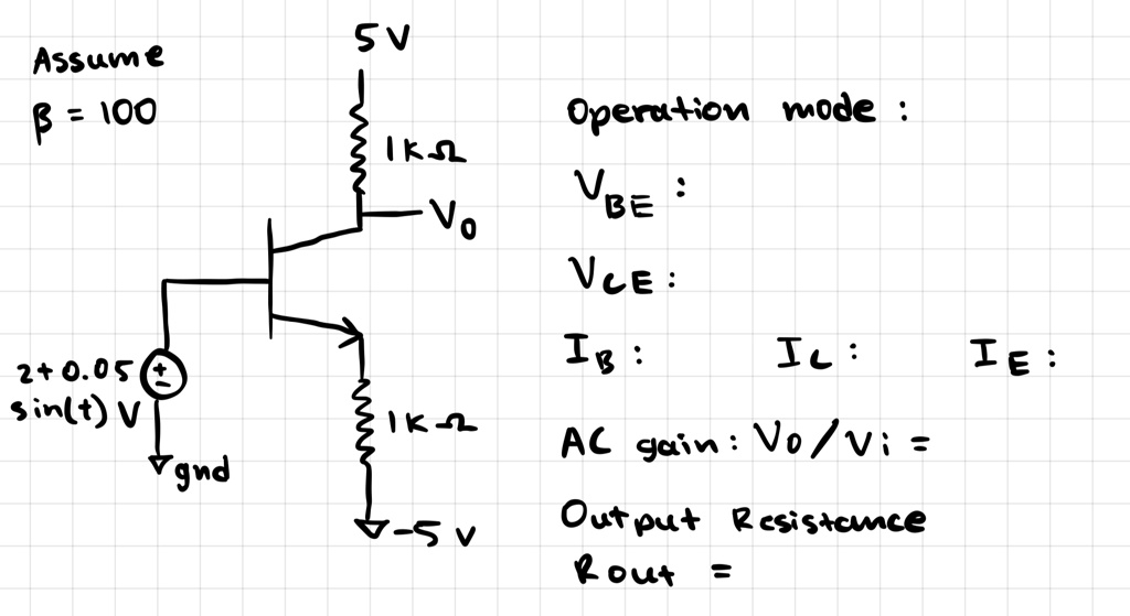 SOLVED: Determine whether the transistor is in cut-off, saturation, or ...