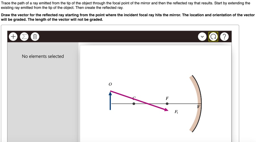 trace the path of ray emitted from the tip of the object through the ...