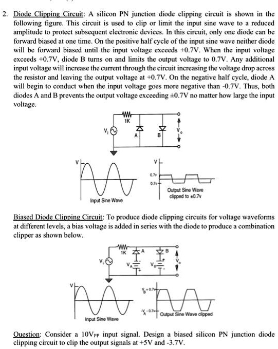 2. Diode Clipping Circuit: A silicon PN junction diode clipping circuit ...