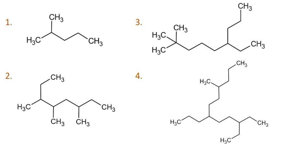 SOLVED: CH3 CH3 CH3 H3C H2C H3C CH3 CH3 CH3 2 4 H3C H2C CH3 CH3 CH3 H3C ...