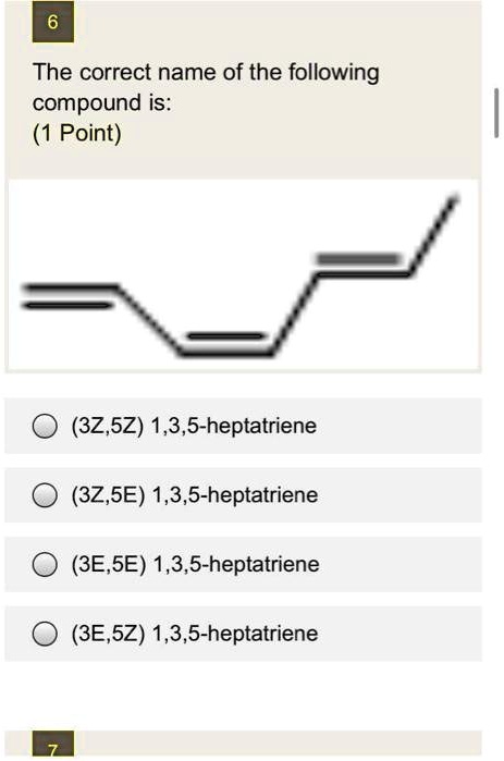 SOLVED: The correct name of the following compound is: Point) (32,52) 1 ...