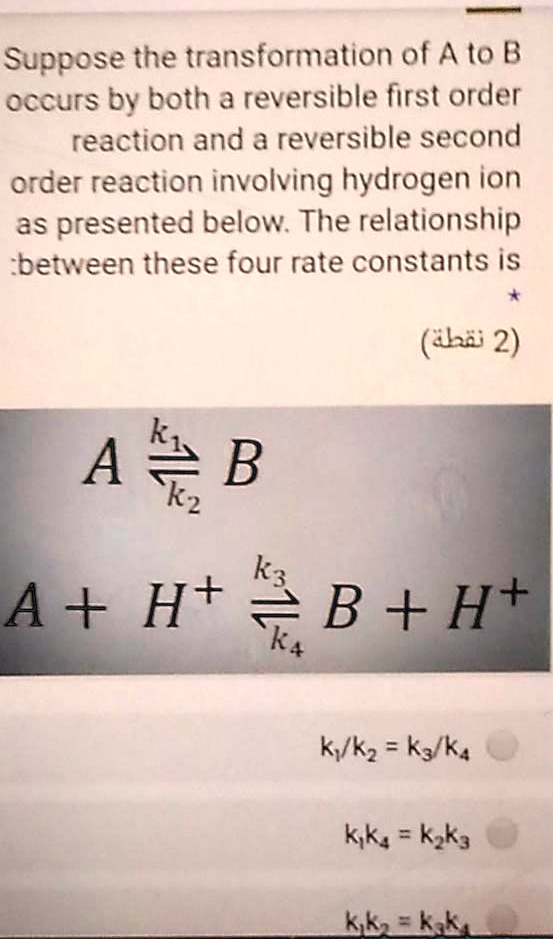 Solved Suppose The Transformation Of A To B Occurs By Both A