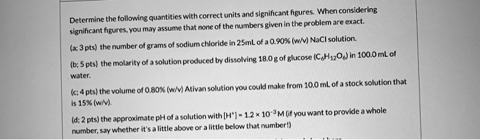 SOLVED: Jnd- significant figures When considering Detcrmine the ...
