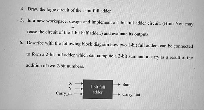 SOLVED: Title: Electrical Engineering - Full Adder Circuit Design and ...