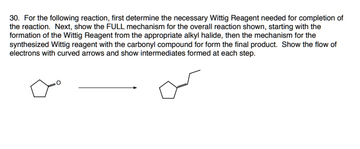 SOLVED: 30. For the following reaction, first determine the necessary ...